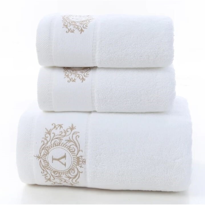 Set 3 Prosoape din Bumbac 100%, Non-iritant, Pufoase, Ideale pentru Spa ...