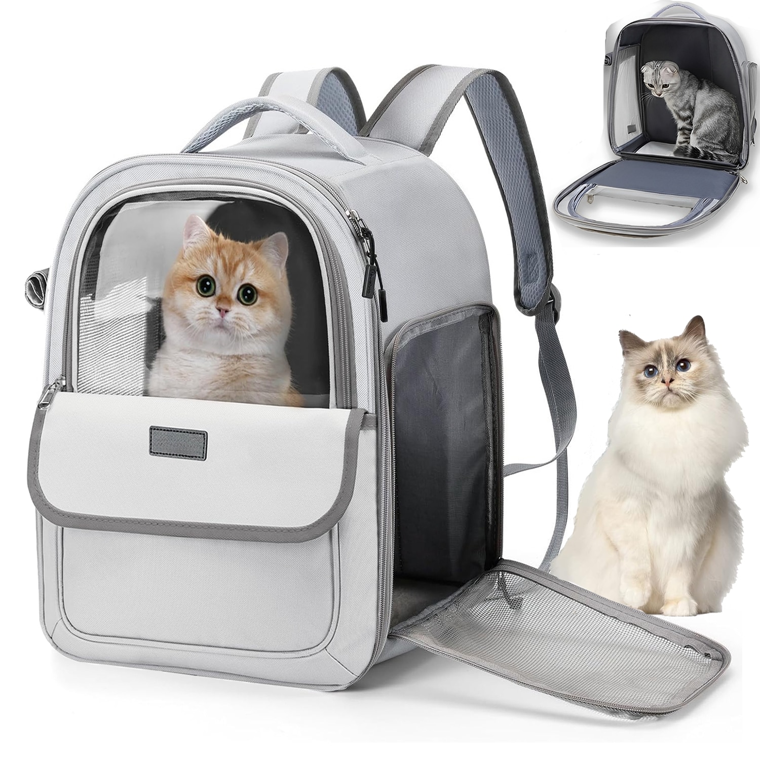 Rucsac transport animale de companie, BYONDSELF®, Hublou Transparent ...