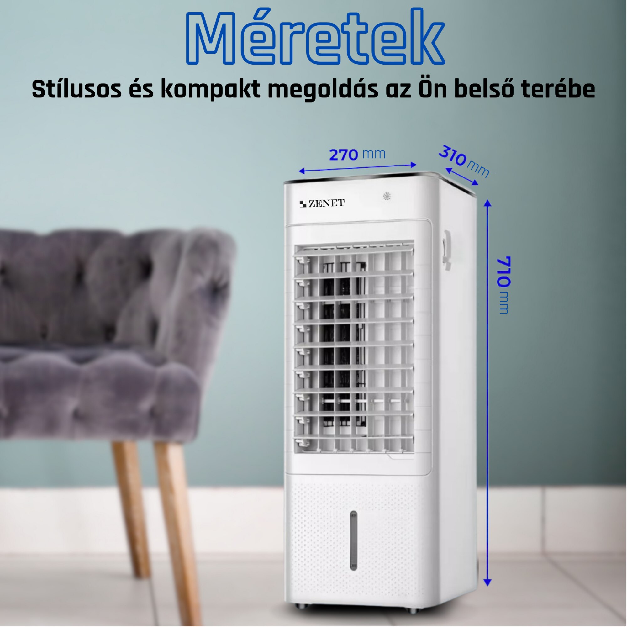 Aparat de aer conditionat portabil Zenet 480, consum redus, clasa ...