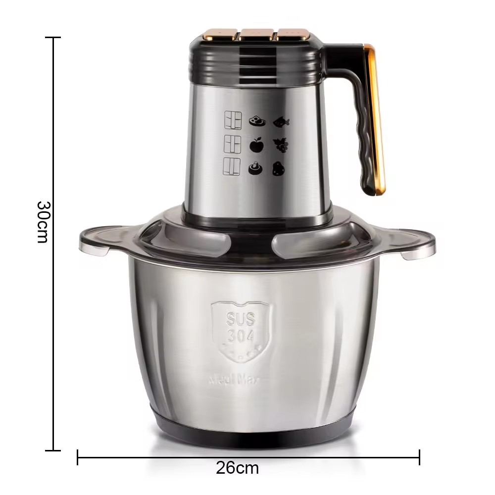 Tocator Electric Bol Inox, Multifunctional pentru Carne, Fructe si ...