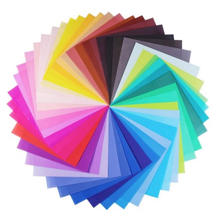 Set 100 foi hartie origami colorata, 50 culori, 15x15cm - eMAG.ro