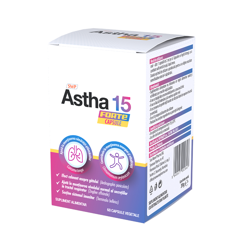 Astha 15 Forte, Sun Wave Pharma, 60 capsule - eMAG.ro