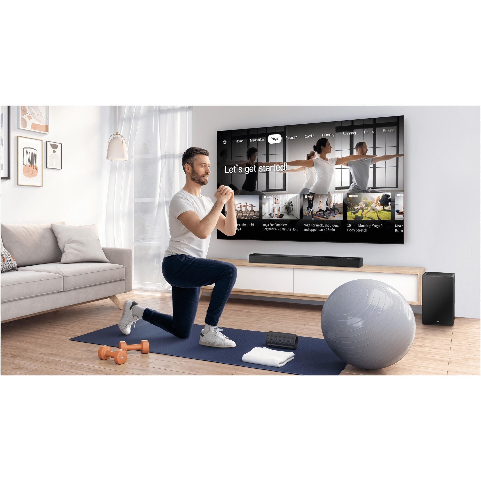 Soundbar TCL Q75H, 5.1.2, 620W, Bluetooth 5.1, Dolby Atmos & DTS-Virtual:X, e-ARC, Subwoofer ...