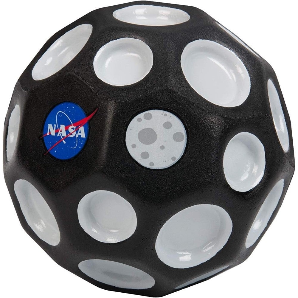 Minge Hiperelastica - Waboba Moon Ball, neagra cu sigla NASA - eMAG.ro
