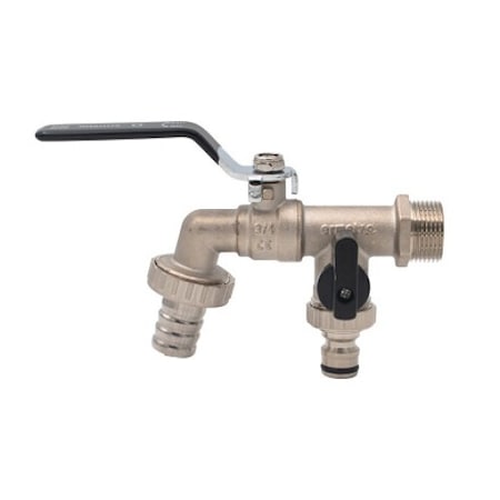 Robinet dublu serviciu cu doua iesiri 3/4" - eMAG.ro