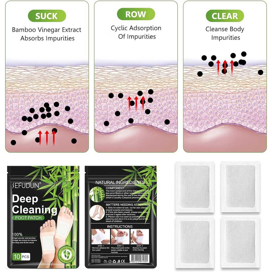 Set Plasturi Detoxifiere cu Rozmarin, Ghimbir si Carbune pentru ...