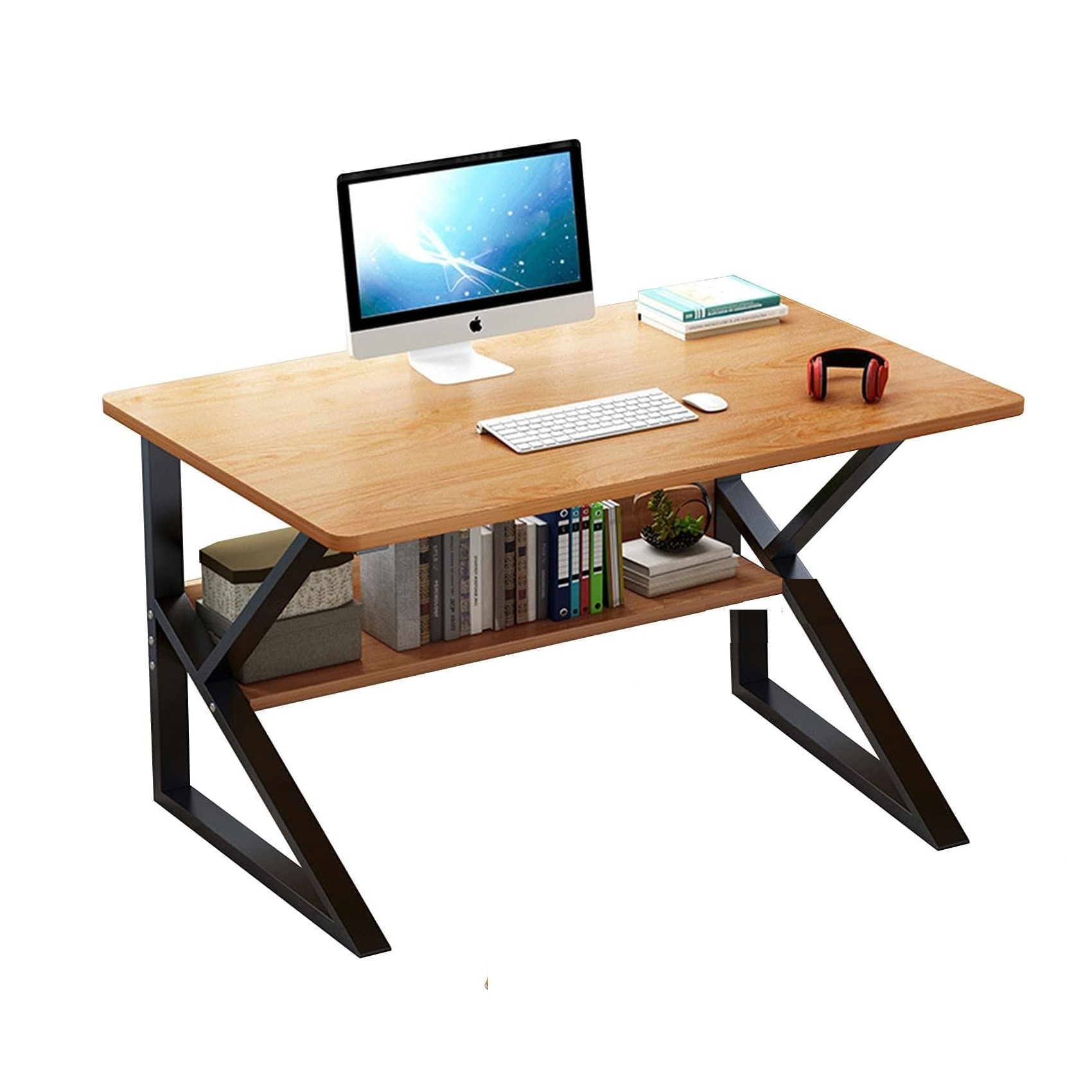 Birou cu raft depozitare CLASStitude, structura metalica robusta ...