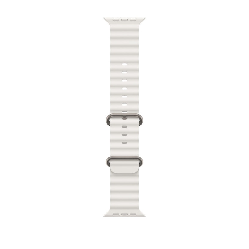 Curea compatibila cu Apple Watch 42/44/45/49 mm, Silicon, Alb - eMAG.ro