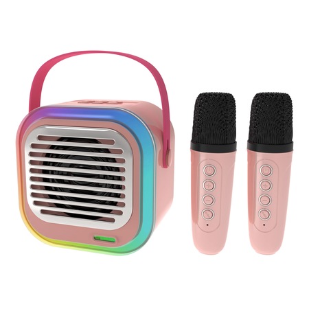 Set boxa portabila cu 2 microfoane, Wireless, Bluetooth V5.3, Karaoke ...