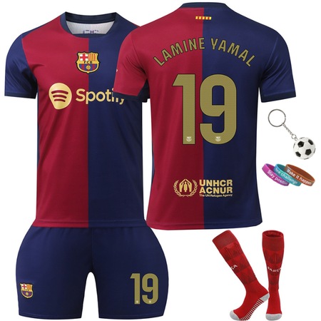 Echipament sportiv copii Barcelona Nr.19 Yamal Fotbal Jersey, MzcrJosv ...