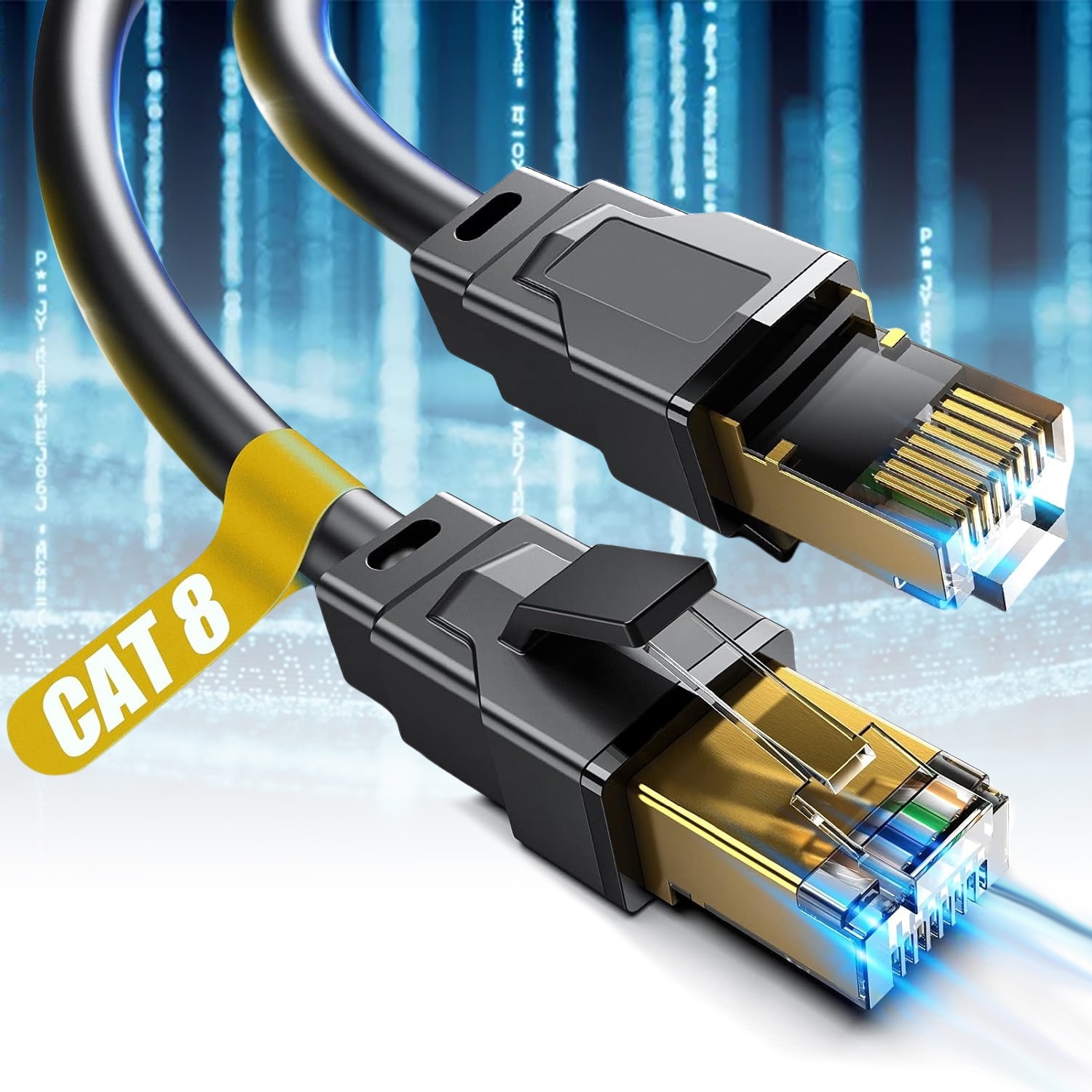 Cablu Retea, Puepoul, Cat8, 10M, 2000MHz 40Gbps, S/FTP, 26AWG, Conector ...