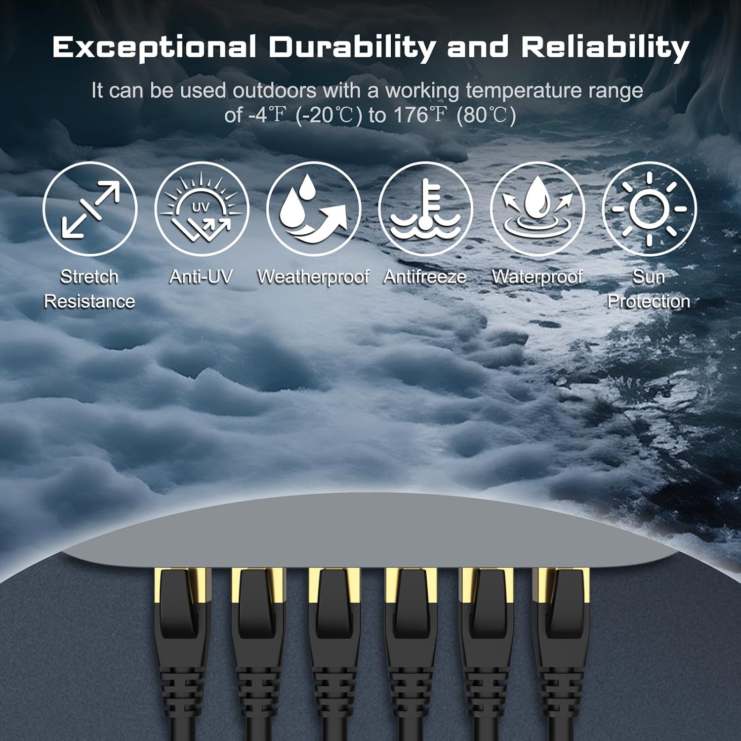 Cablu Retea, Puepoul, Cat8, 10M, 2000MHz 40Gbps, S/FTP, 26AWG, Conector ...