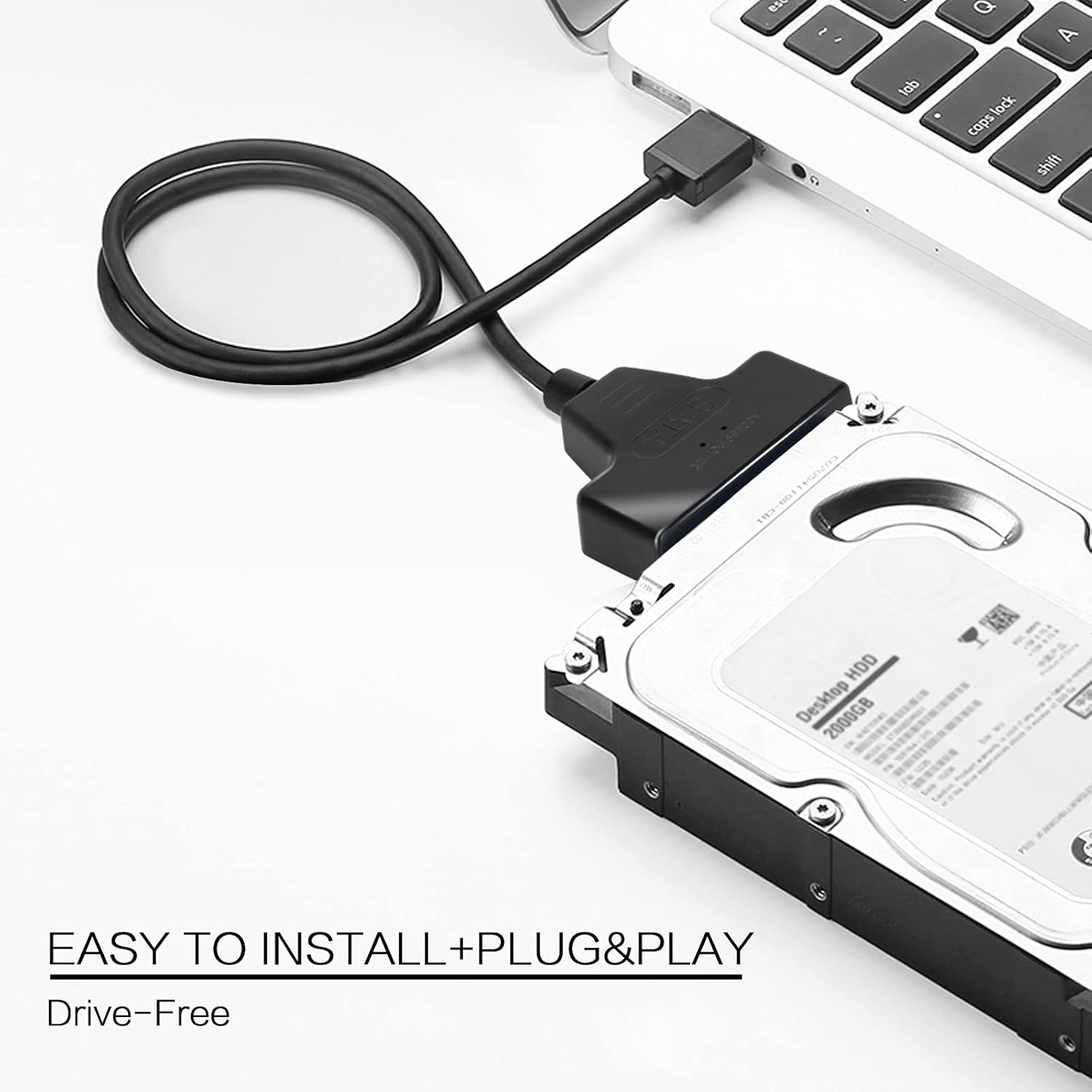 Adaptor USB 3.0 la SATA, Pentru HDD/SSD, Plug and play, 20cm, Negru ...