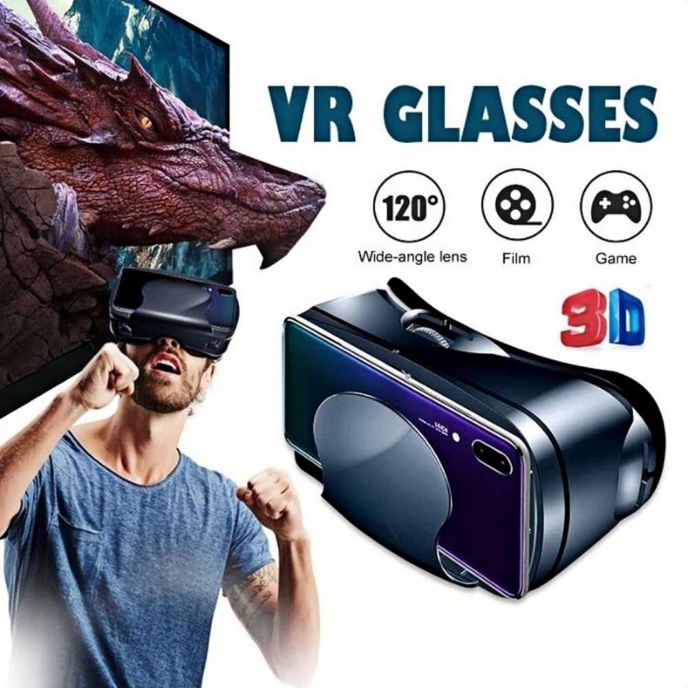 Ochelari VR 3D Excitat®Pentru Telefon, Bluetooth Controller, Compatibil ...