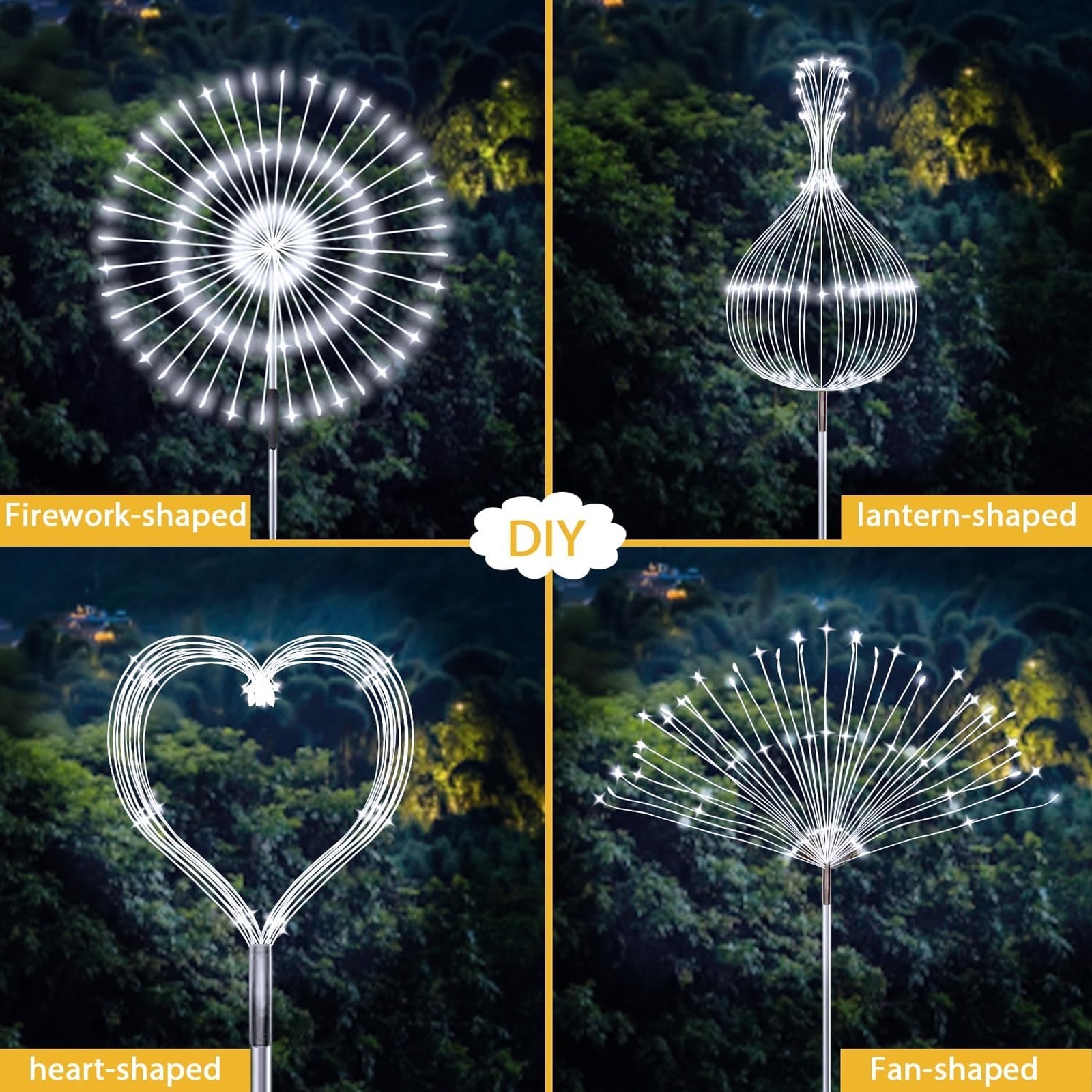 Pachet 2 lampa solara de gradina, SINBINTA, 120 x LED, 8 moduri ...
