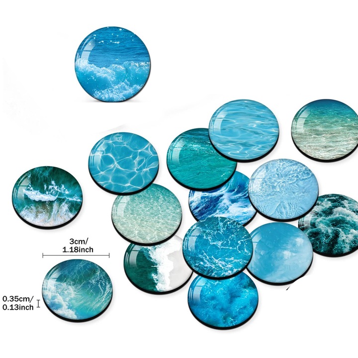 12pcs Magneti de frigider, Magnete oceanice Decorare pentru frigider ...