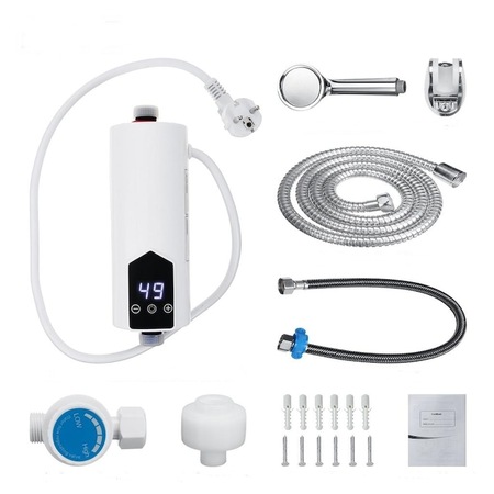 Set de dus cu incalzitor electric de apa, cu panou de comanda digital ...