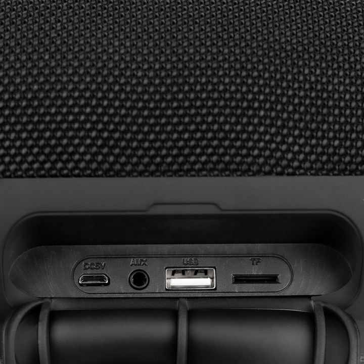 Boxa portabila Appio BoomBox, 40W, Bluetooth, rezistenta la apa, neagra ...