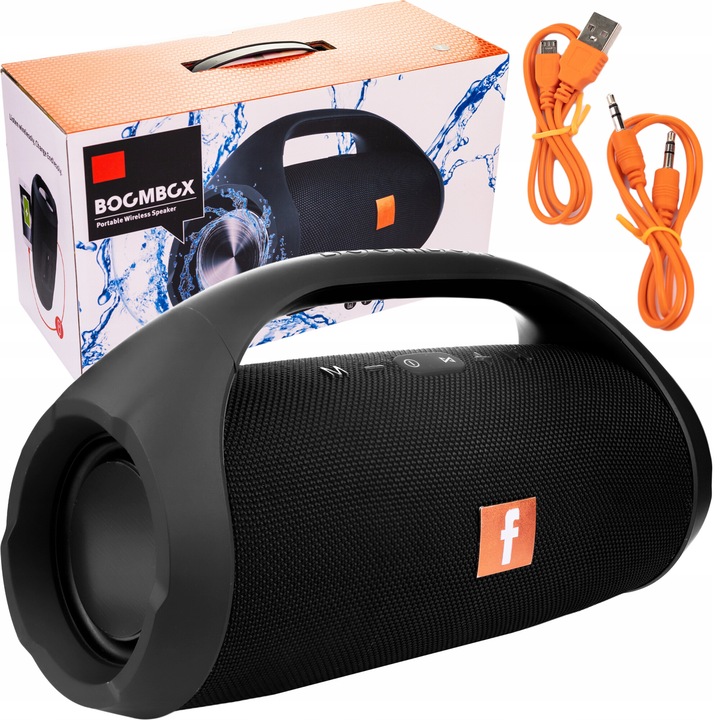 Boxa portabila Appio BoomBox, 40W, Bluetooth, rezistenta la apa, neagra ...