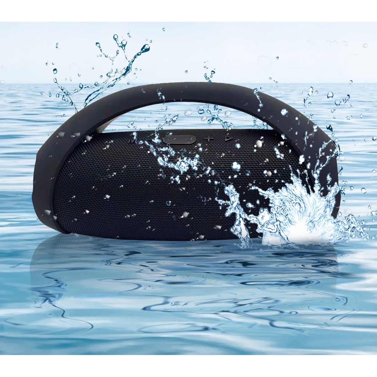 Boxa portabila Appio BoomBox, 40W, Bluetooth, rezistenta la apa, neagra ...