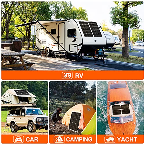 Panou solar flexibil Dokio, monocristalin, 100W, 18V, eficienta 23% ...