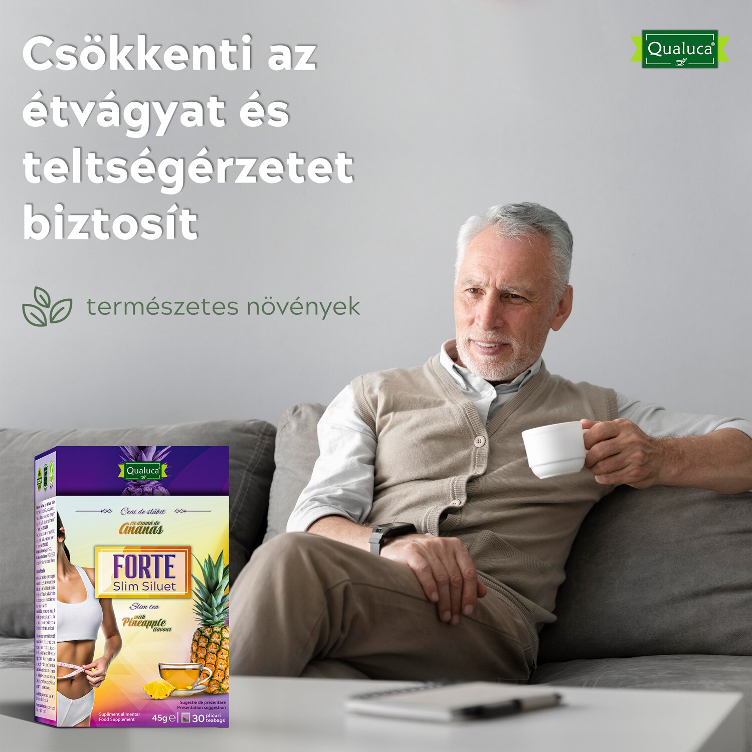 Karcsúsító tea, FORTE karcsúsító komplexum - 45 nap, Qualuca Slim ...