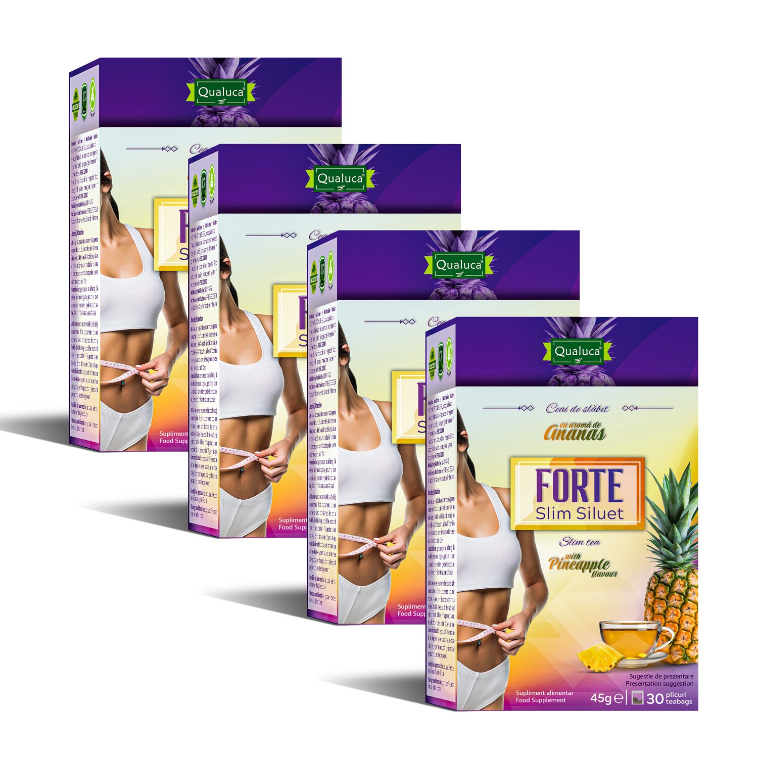 Karcsúsító tea, FORTE karcsúsító komplexum - 45 nap, Qualuca Slim ...