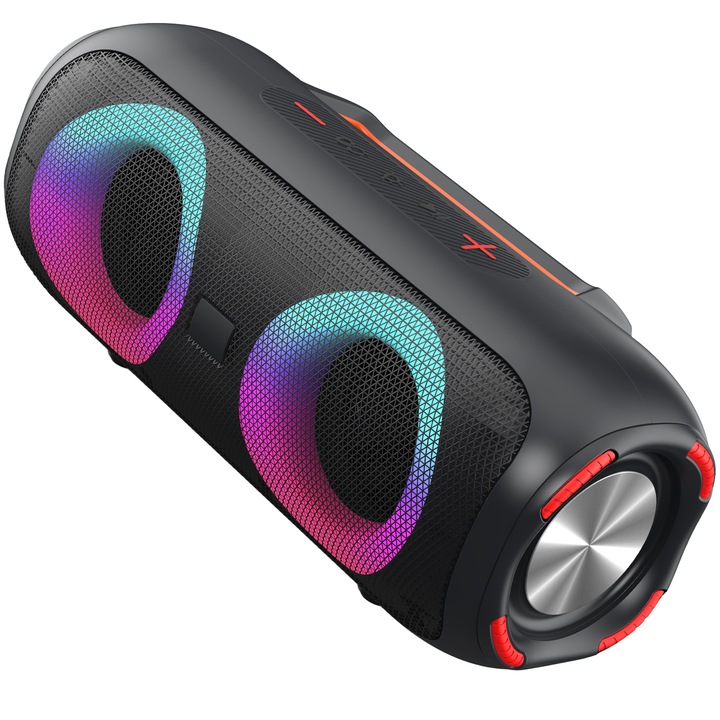 Boxa Portabila WowStep®, Bluetooth 5.0, 30W, 4000mAH, Lumini RGB ...