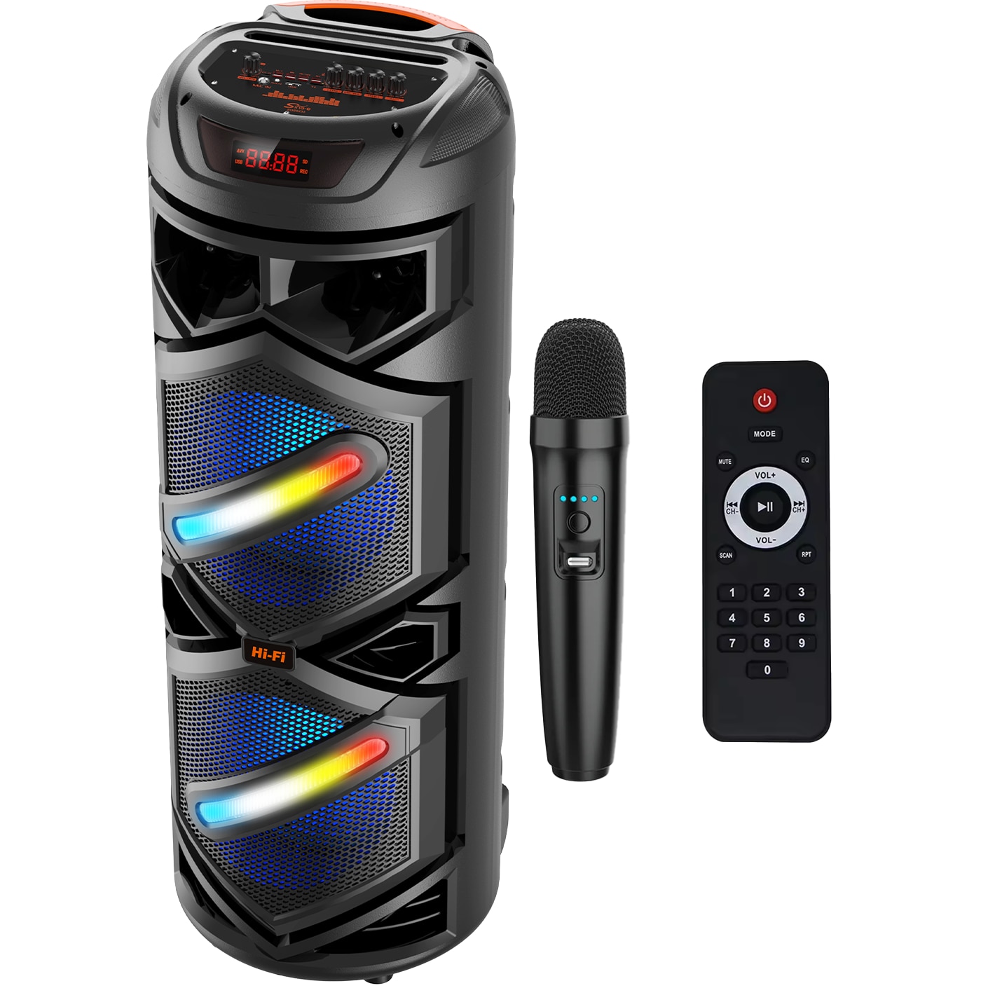 Boxa Portabila Tip Troler WowStep®, Microfon Wireless si Telecomanda ...