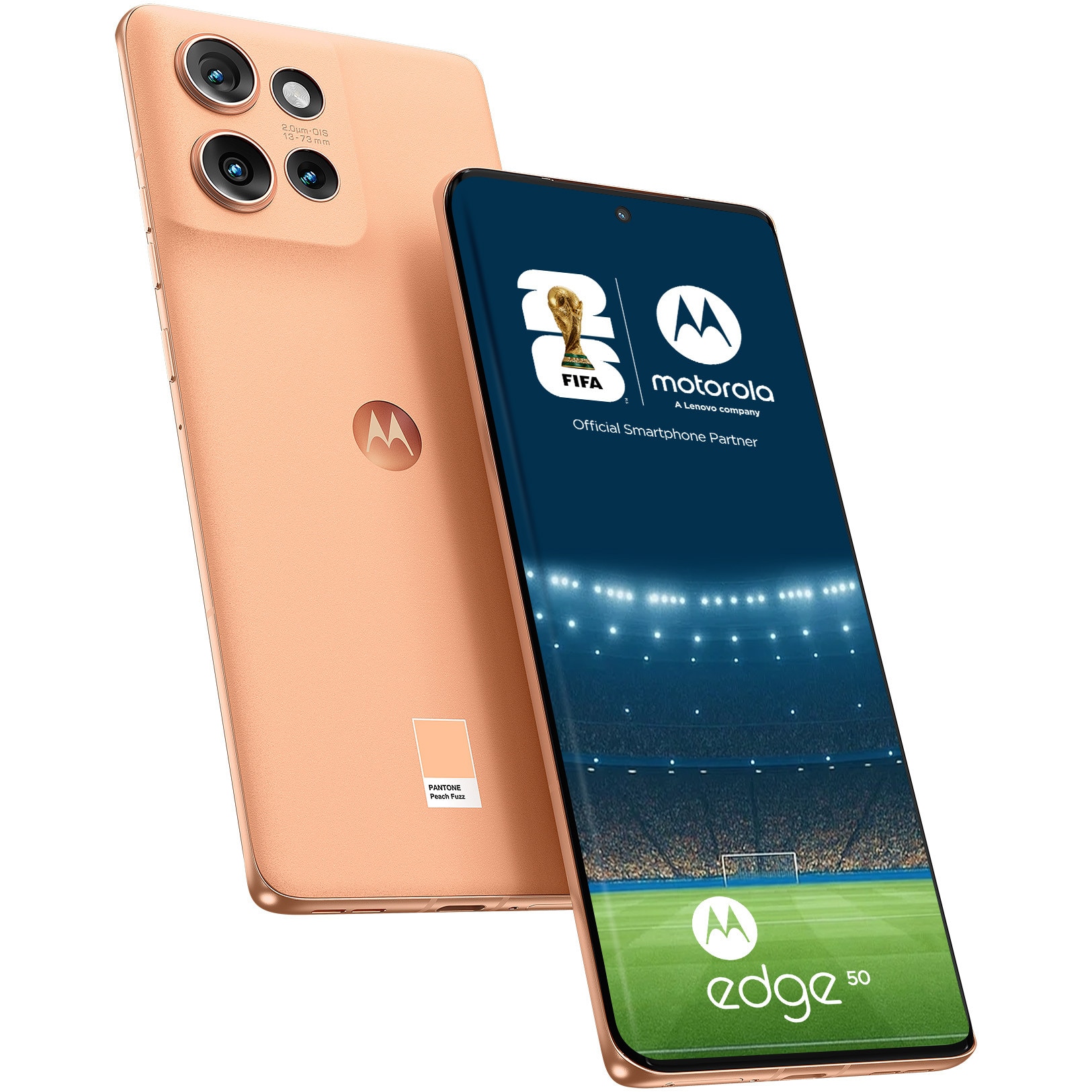 Смартфон Motorola Edge 50, 512GB, 12GB RAM, 5G, Peach Fuzz - eMAG.bg
