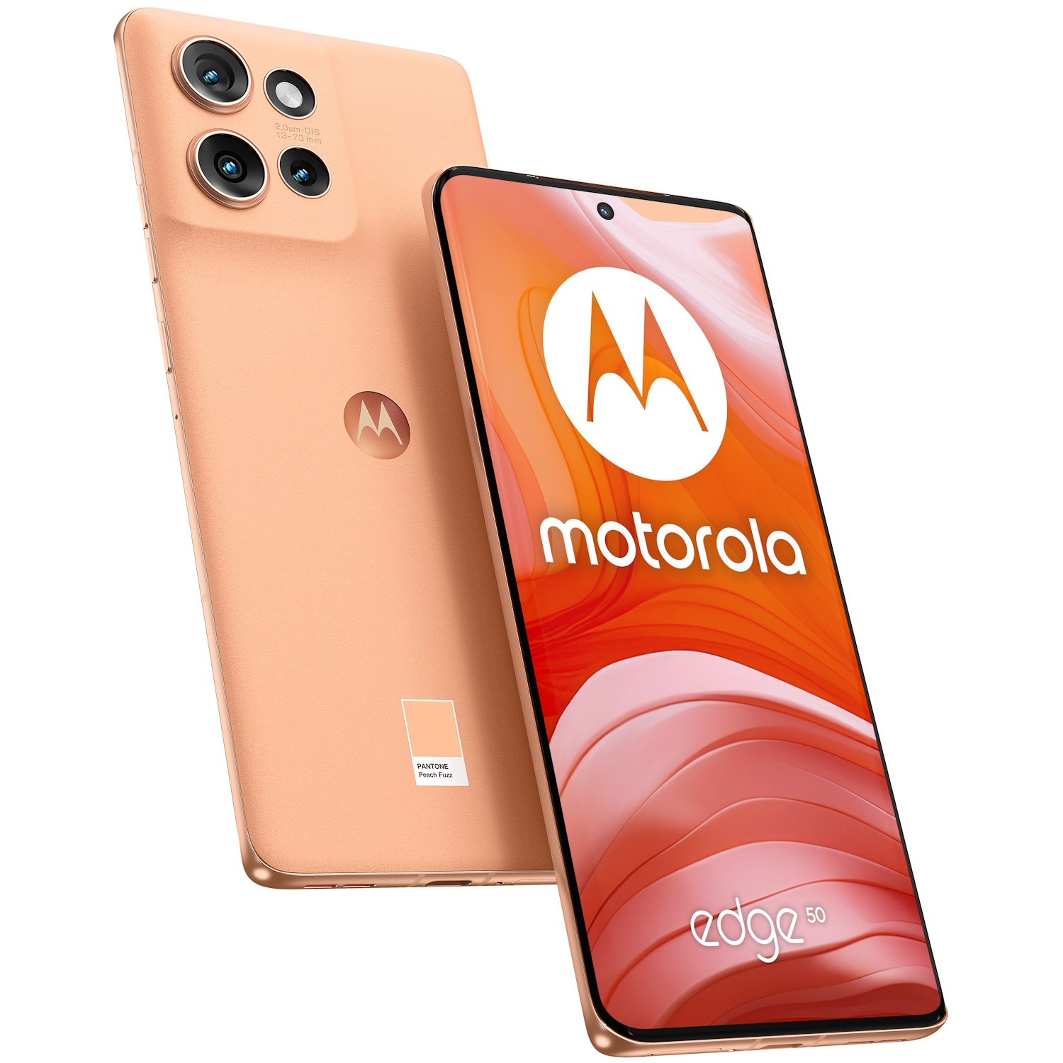 Смартфон Motorola Edge 50, 512GB, 12GB RAM, 5G, Peach Fuzz - eMAG.bg