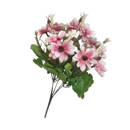 Buchet floare artificiala Margareta 35 cm Roz-Alb - eMAG.ro