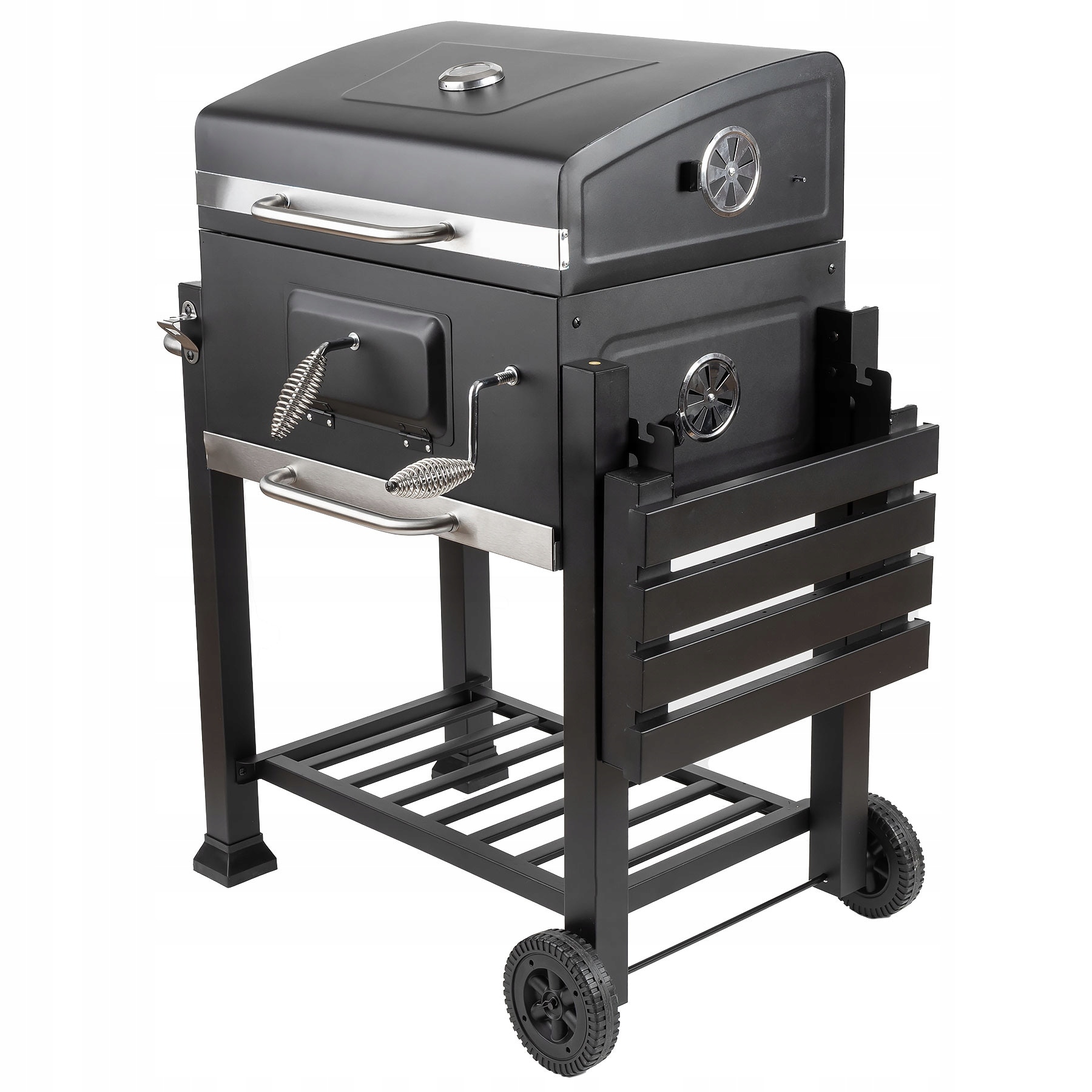 Gratar pe carbune BBQ de gradina mare dublu rost familial 113x105x55 ...