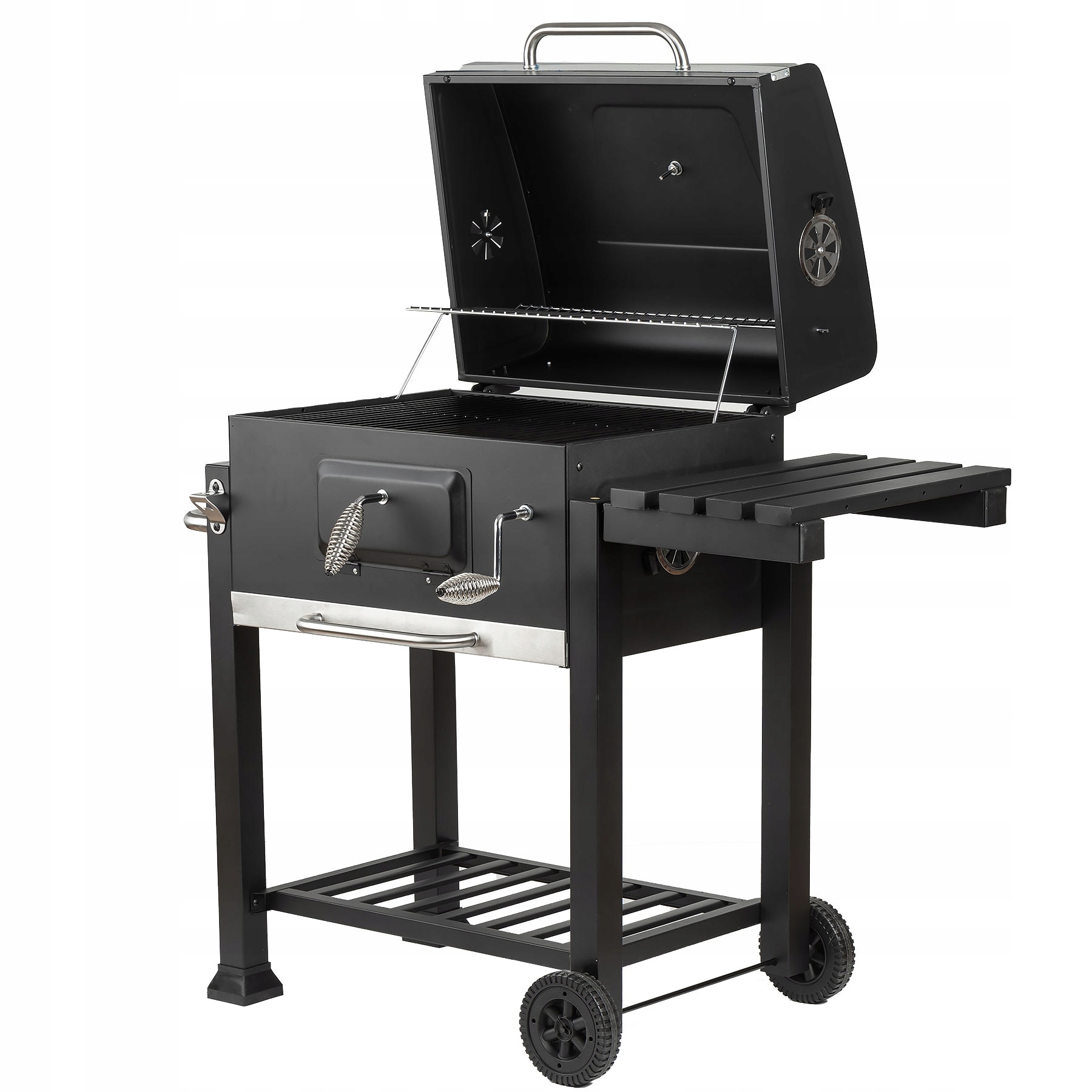 Gratar pe carbune BBQ de gradina mare dublu rost familial 113x105x55 ...