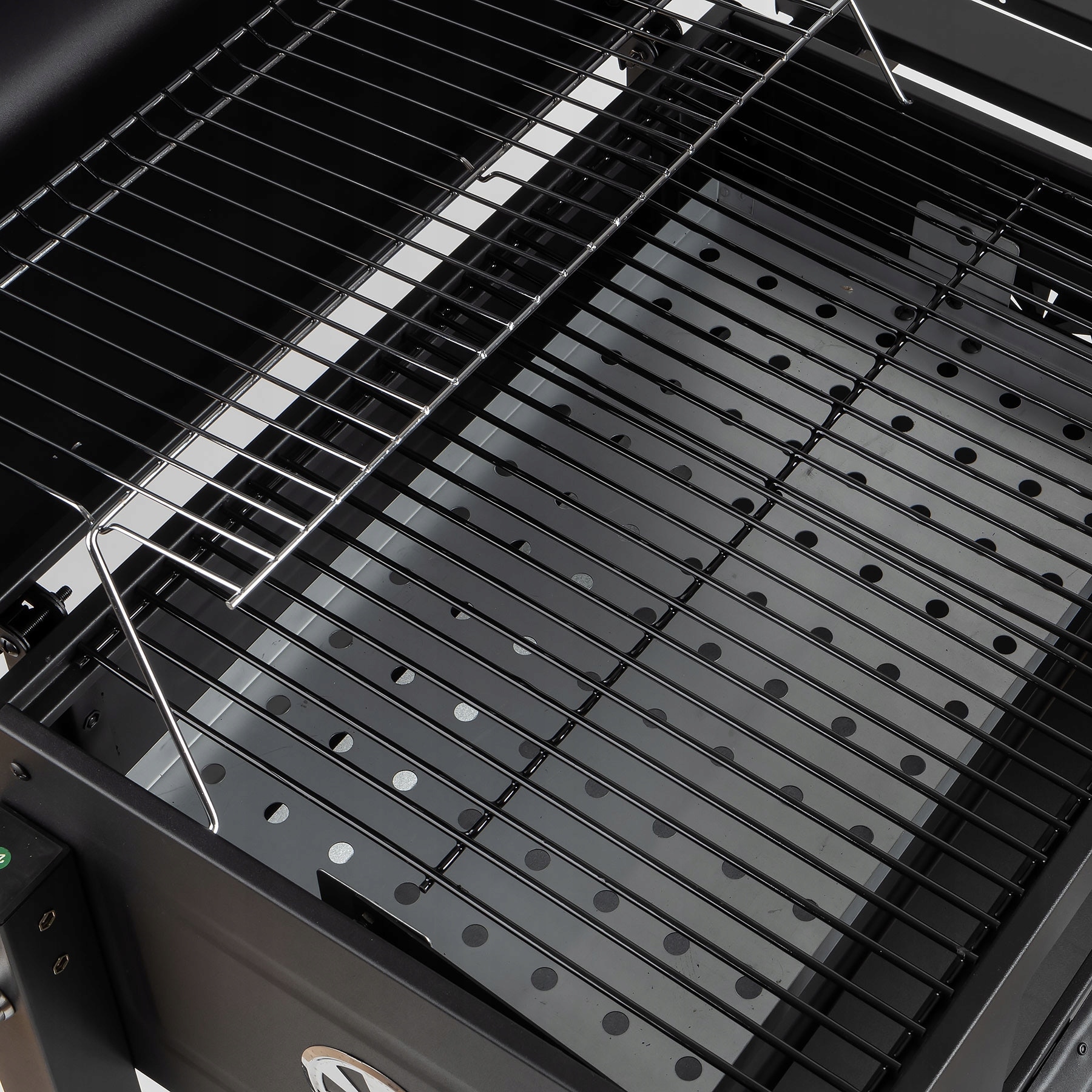 Gratar pe carbune BBQ de gradina mare dublu rost familial 113x105x55 ...