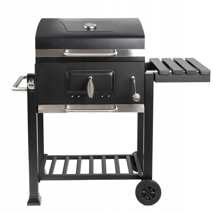 Gratar pe carbune BBQ de gradina mare dublu rost familial 113x105x55 ...