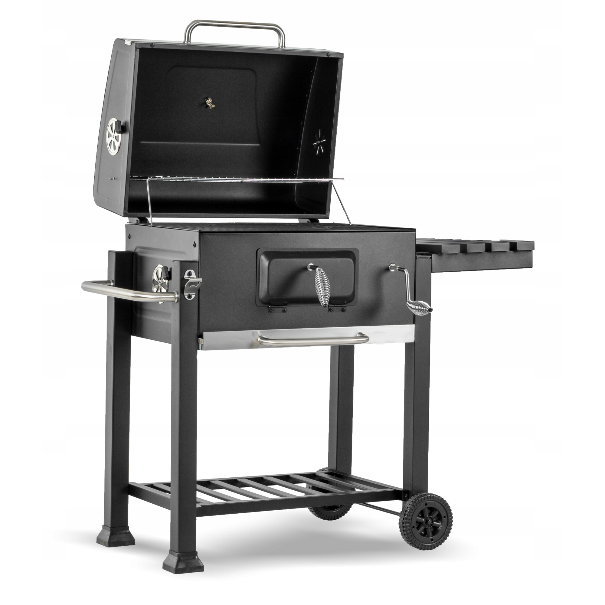 Gratar pe carbune BBQ de gradina mare dublu rost familial 113x105x55 ...