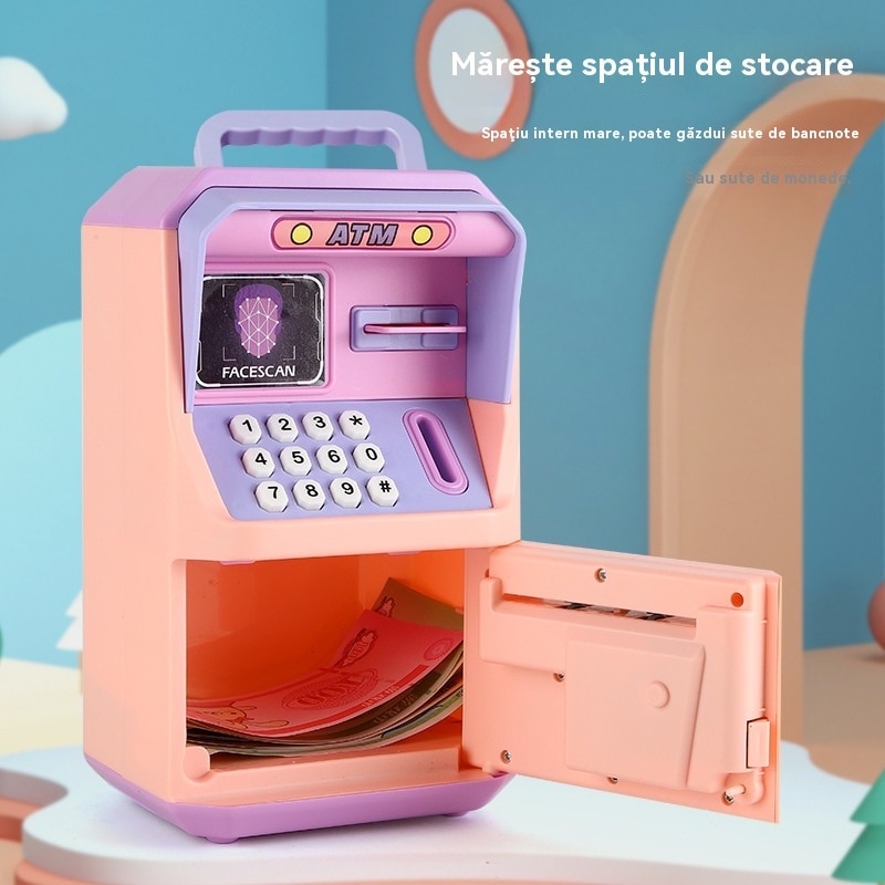 Pusculita electronica interactiva, roz, 24x14.5x13cm, pentru copii ...