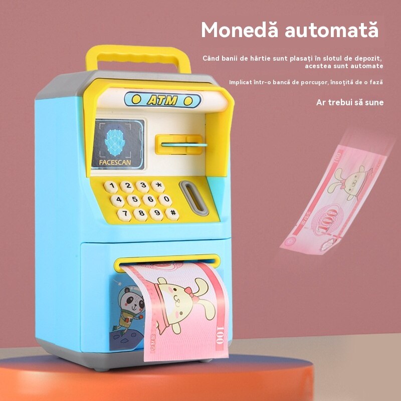 Pusculita electronica interactiva, roz, 24x14.5x13cm, pentru copii ...