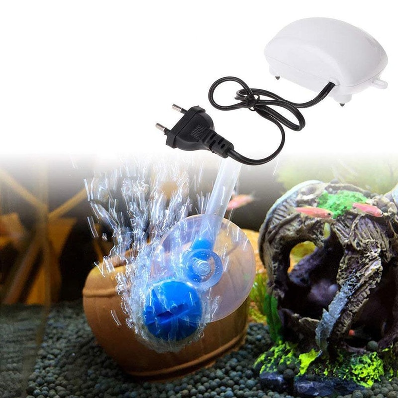 Pompa de aer pentru acvariu, reglabila, silentioasa, cu filtru, 2.5W ...