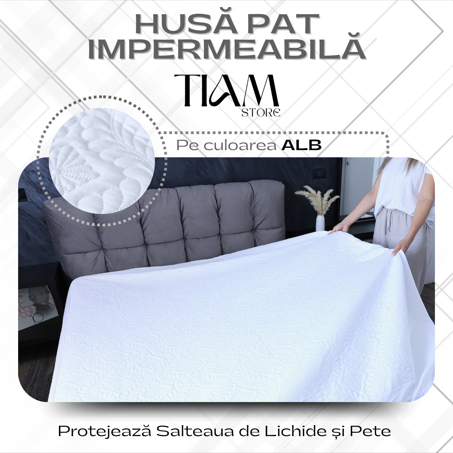 Husa Impermeabila pentru Saltea, Cearsaf Impermeabil, Protectie Saltea ...