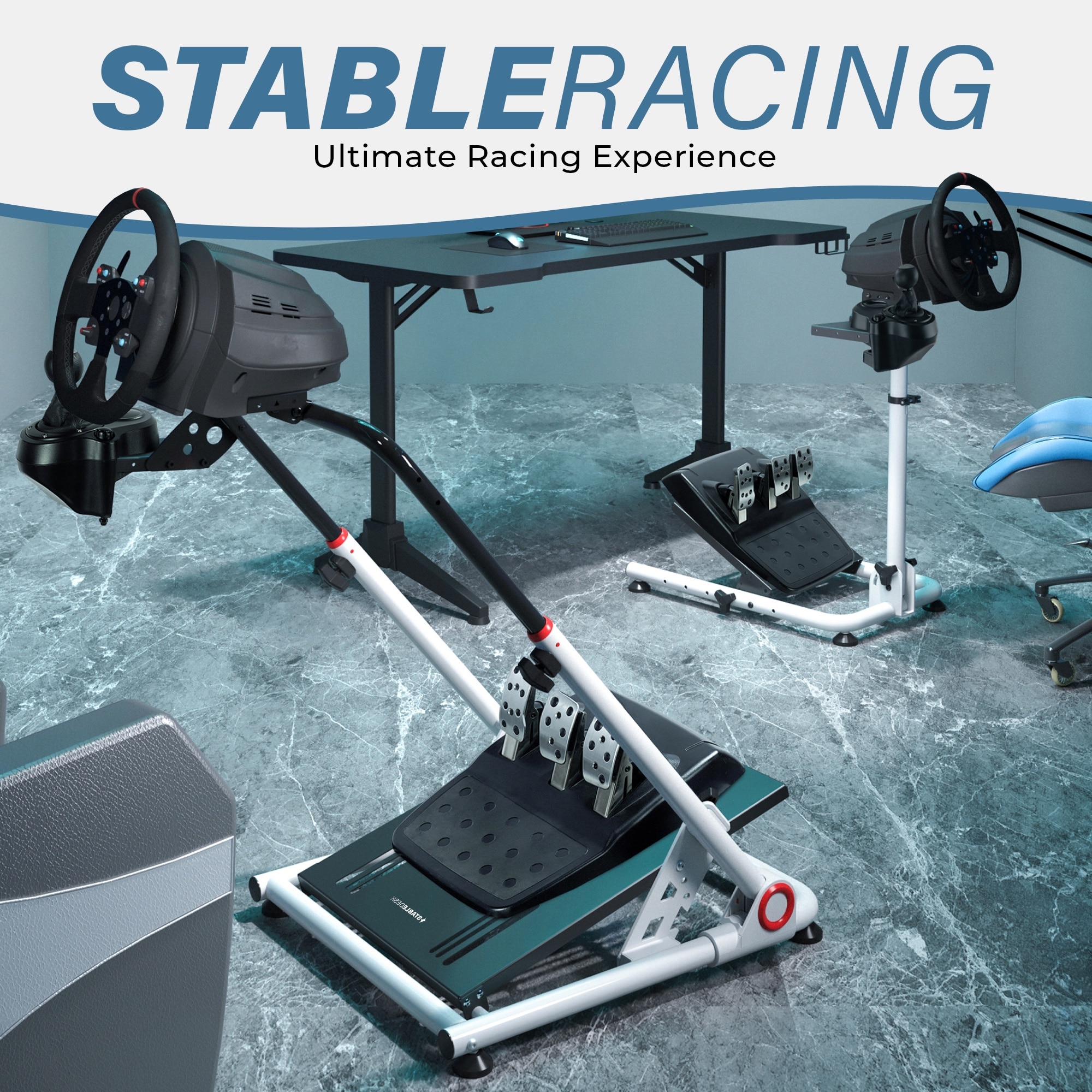 Suport simulator curse StableDesk Gaming, Stand Volan Racing ...