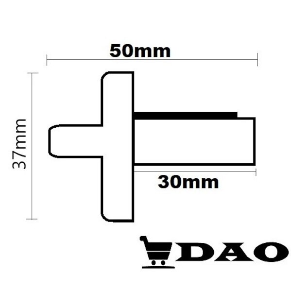 Set 5 butoane aragaz METALICA tija lunga, gaura 6mm, plastic, negru ...