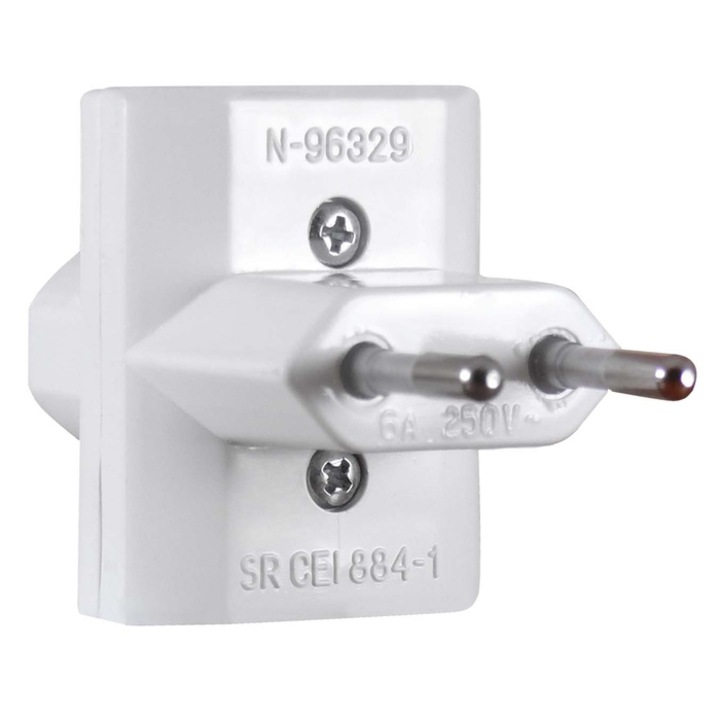 Fisa tripla 002115, protectie copii, 6A, alba - eMAG.ro