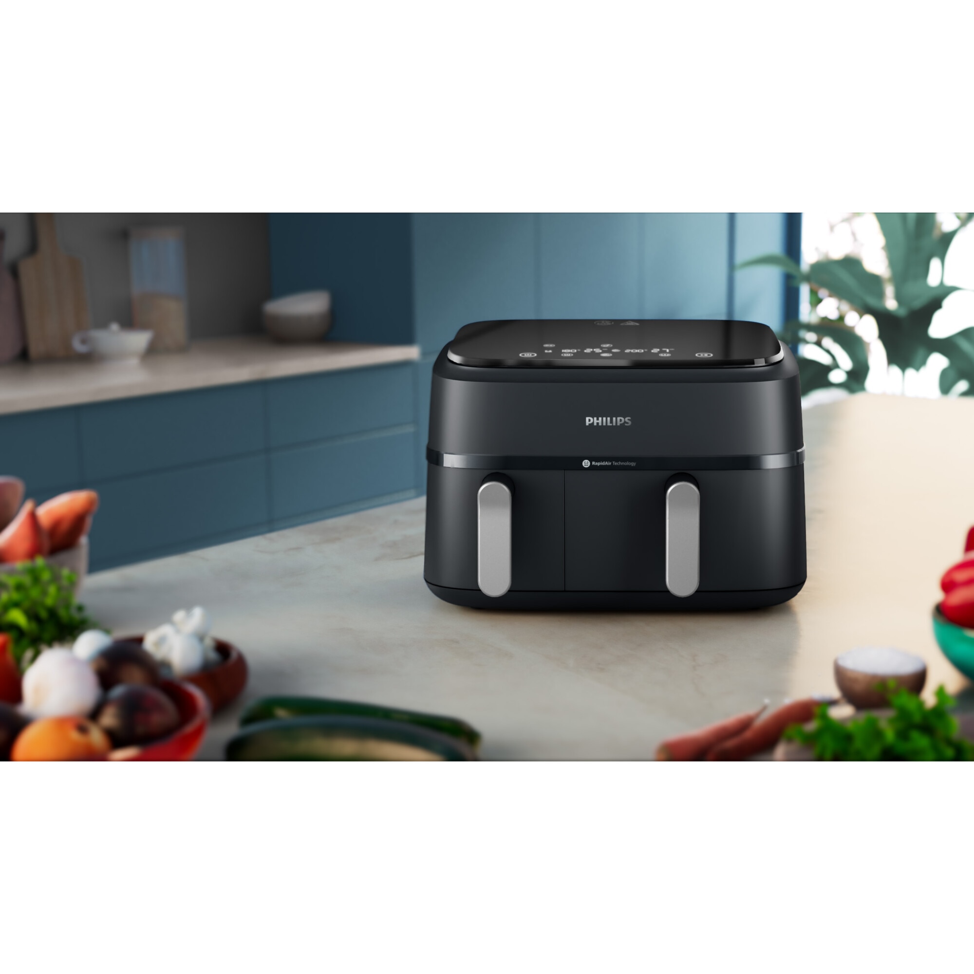 Friteuza dubla fara ulei Philips Airfryer Seria 3000 NA351/00 ...