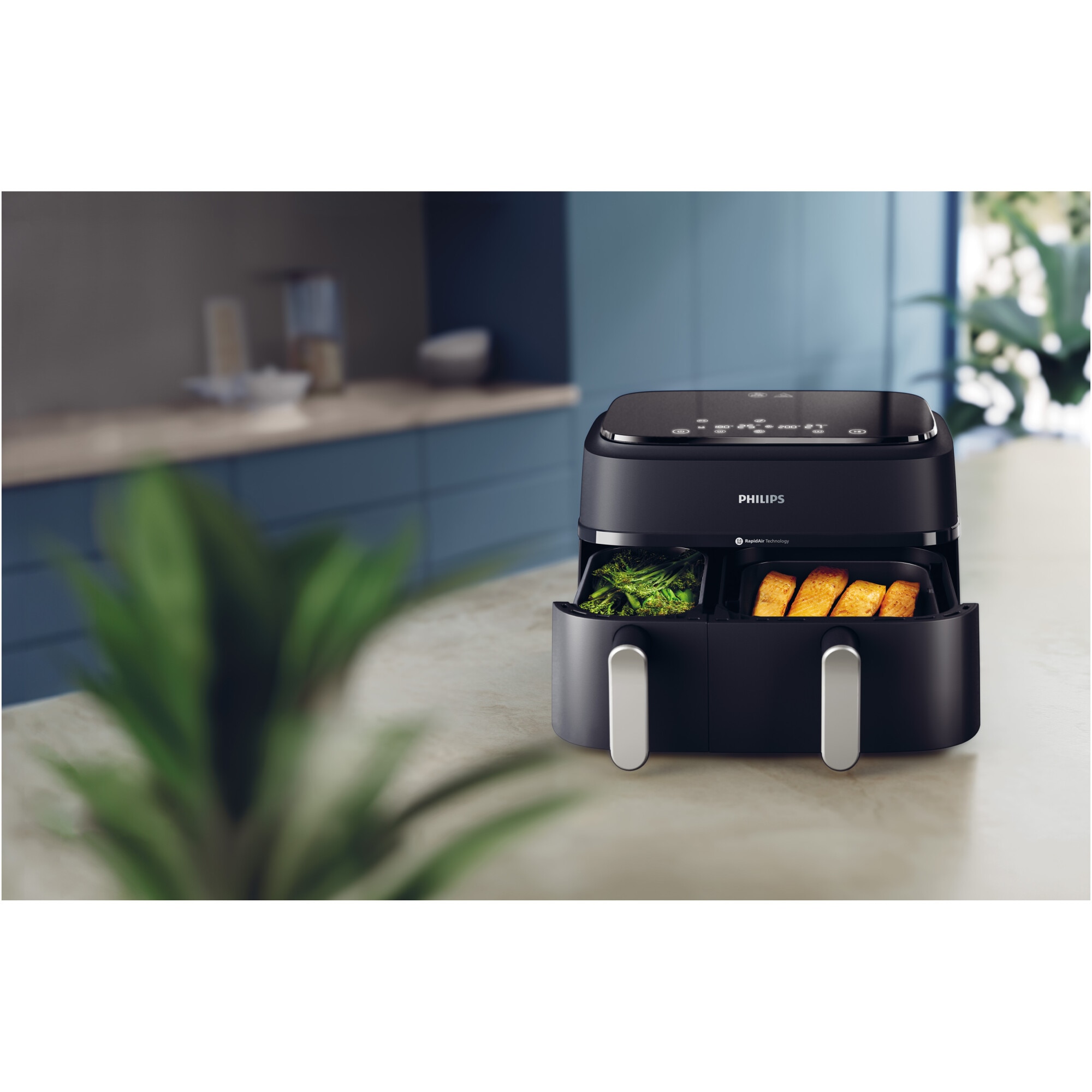 Friteuza dubla fara ulei Philips Airfryer Seria 3000 NA351/00 ...