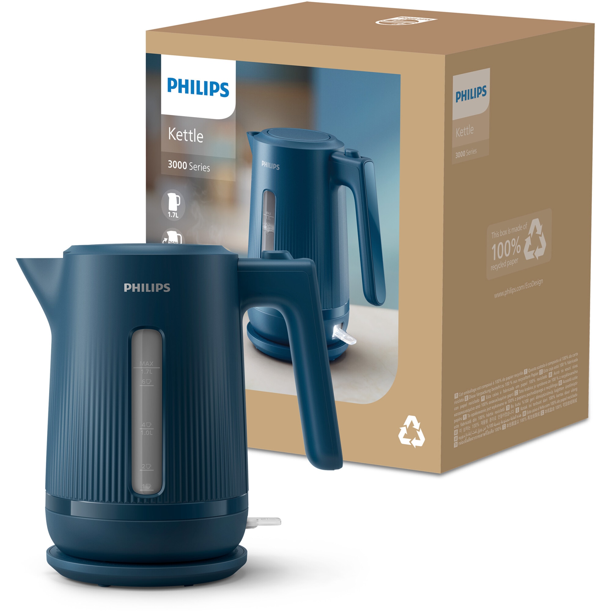 Fierbator Philips HD9411/70 seria 3000, 2200 W, capacitate de 1.7L ...