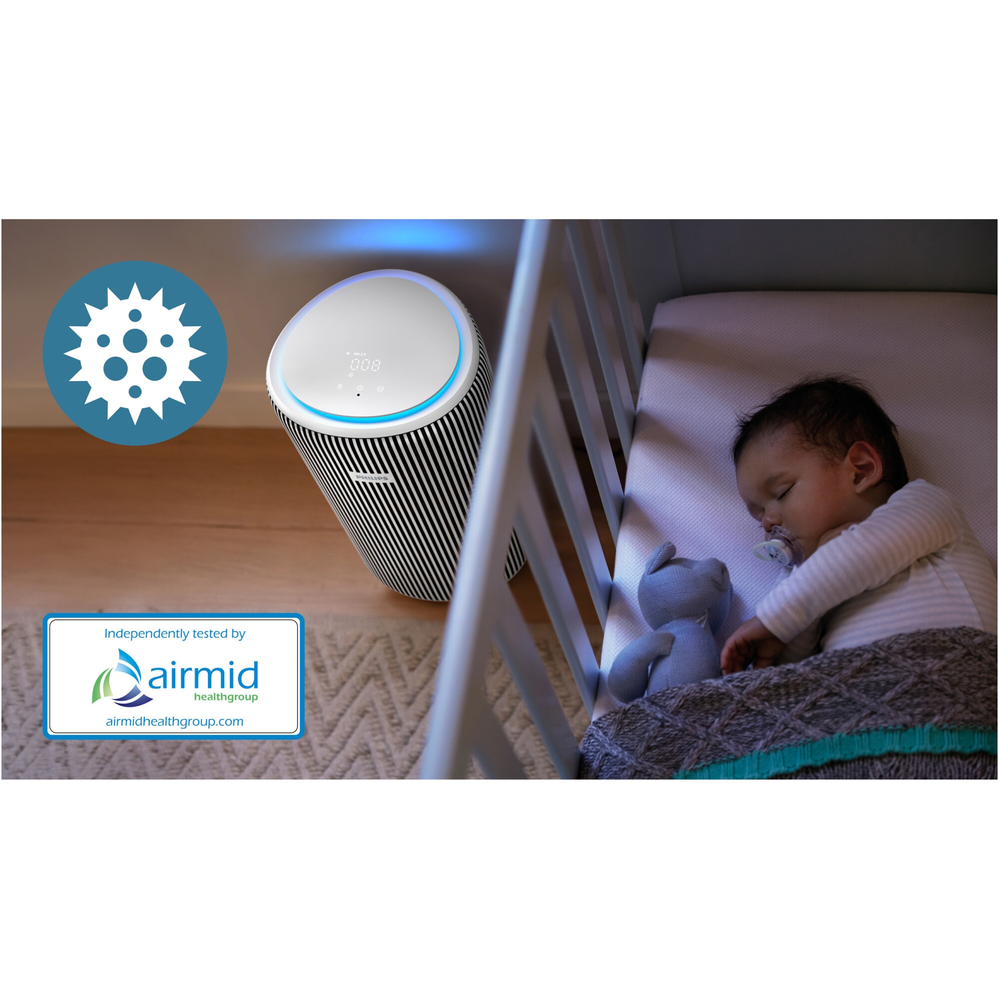 Purificator de aer Philips AC3220/10 seria 3200, 2x filtru NanoProtect ...