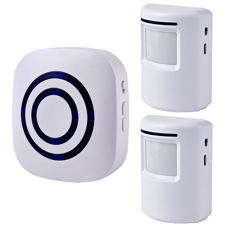 Sistem de alarma cu senzor de miscare Stnqtsrv, set 1 receptor si 2 ...