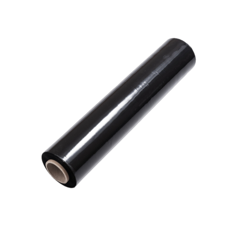 Folie stretch neagra pentru ambalare 1.5kg BRUT (1.2kg net), 500mm ...